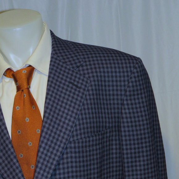 dion scott | Suits & Blazers | Dion Scott Bespoke Blue Check Three ...